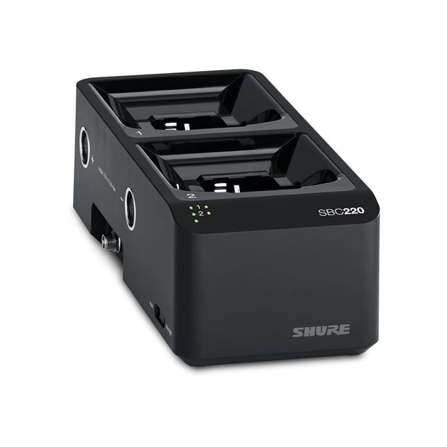 Shure SBC220 Networked 2-Bay Docking Charger for SB900A Battery withou ...