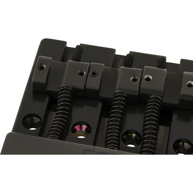 Fender ® HiMass™ 4-String Bass Bridge Assembly With Zinc Saddles - Bla ...