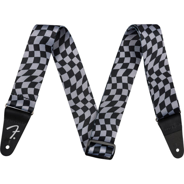 Fender Wavy Checkerboard Polyester Strap - Gray – Music City Canada