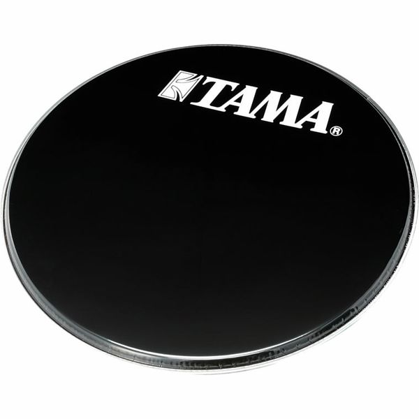 Tama BK22BMWS- Tama 22" Resonant Front Head Black Bass Drum Head ...