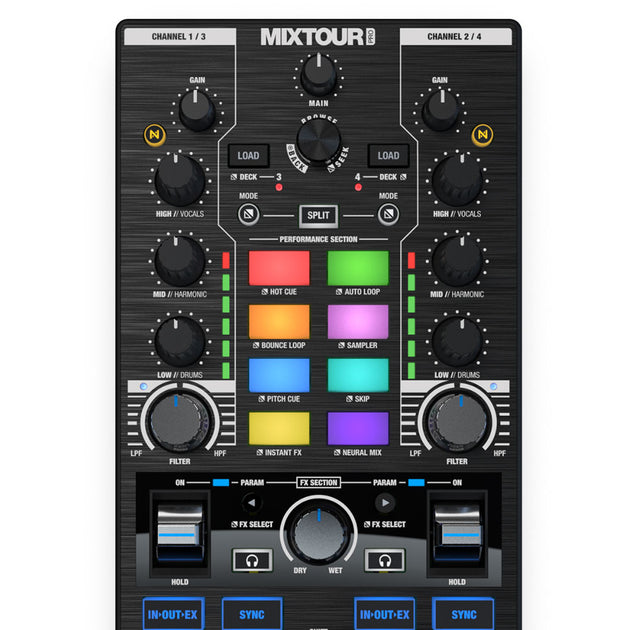 Reloop Mixtour Pro Ultra-Compact DJ Controller w/ Audio Interface ...
