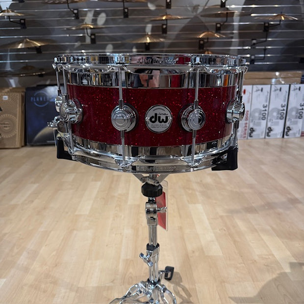 DRX16514SEC055 DW Top Edge Snare Drum W/ Chrome Hardware in Ruby Glass ...