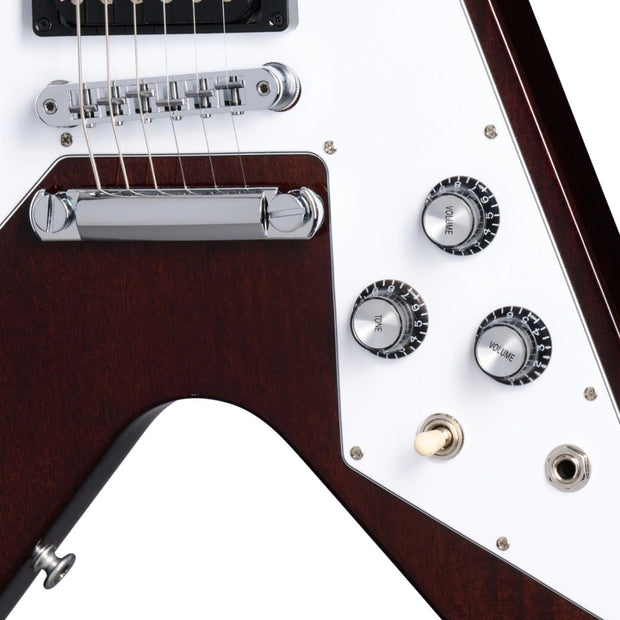Gibson 70s Flying V Electric Guitar with Case (Dark Walnut) – Music ...