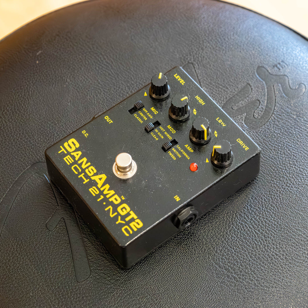 Tech 21 - Sans Amp GT2 Tube Amp Emulator Pedal w/ Tin Box - Used ...