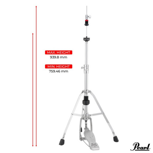 Pearl H-1030SQR Eliminator Solo Single-Braced Hit Hat Stand w/ HCL-105 ...