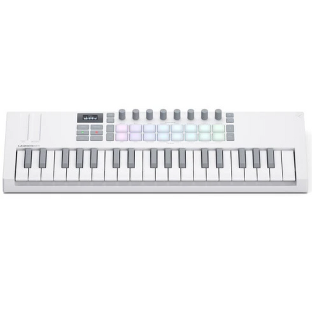 Novation LAUNCHKEY-MINI-37-MK4-WH 37-Mini-Key MIDI Controller Keyboard ...
