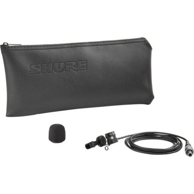 Shure WL185MB/C-TQG Low-profile Cardioid Lavalier Microphone with TA4F ...