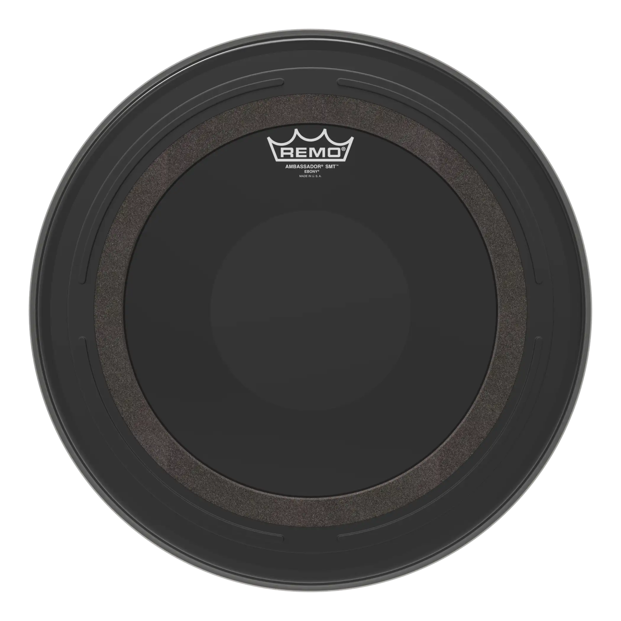 Remo ES-0016-10-SMT Ambassador SMT Ebony Tom Drumhead, 16" – Music City ...