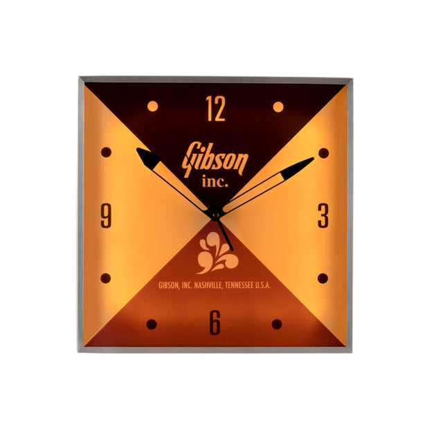 Gibson Vintage Lighted Wall Clock - Gibson Inc. – Music City Canada