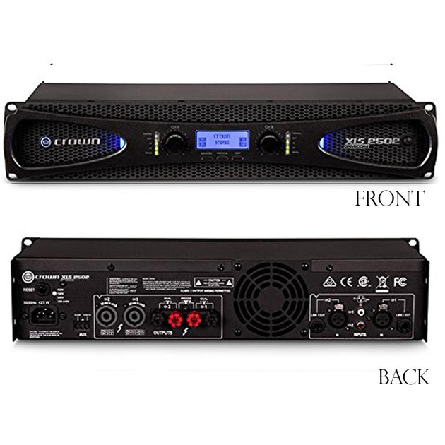 Crown XLS2502 Power Amplifier 2500-Watt w/ Cross-Over & Limiter – Music ...