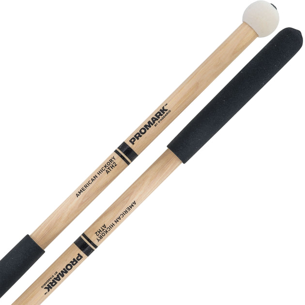 Promark ATH2 - Marching Series Felt Marching Tenor Mallets With Hickor ...