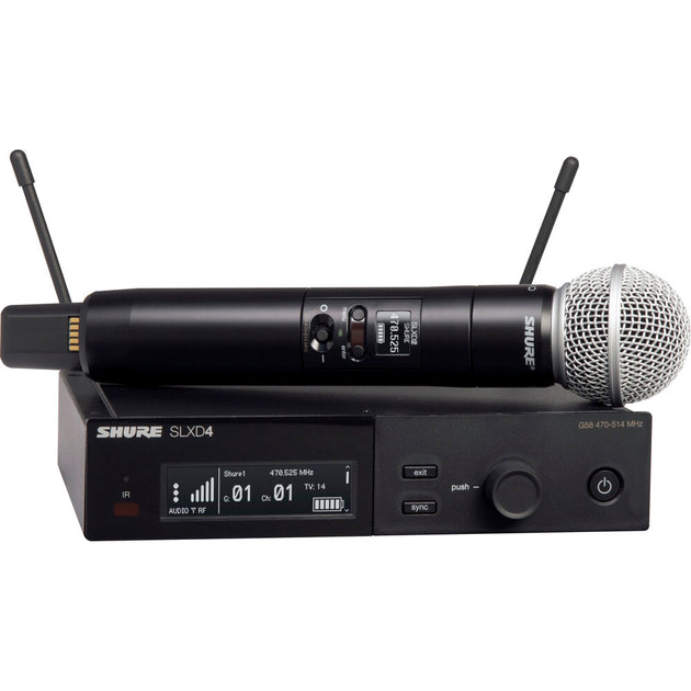 Shure SLXD24/SM58 Digital Wireless Handheld Microphone System with SM5 ...