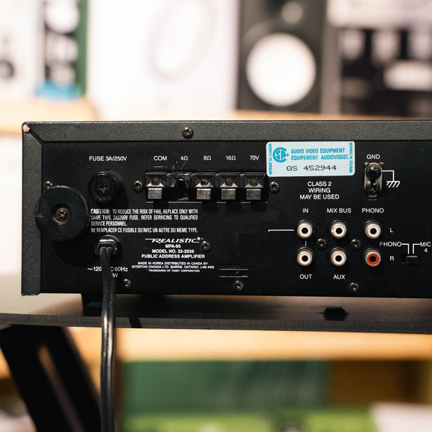 Realistic MPA-95 100 Watt P.A Amplifier - Used – Music City Canada